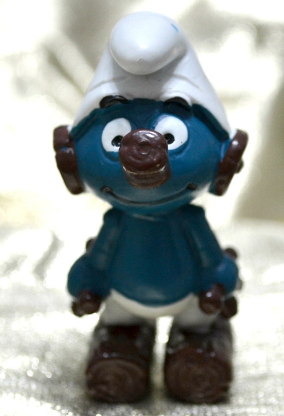 Vintage Clockwork Smurf Wooden Looking Robot 1980's 2.0175 | Etsy India