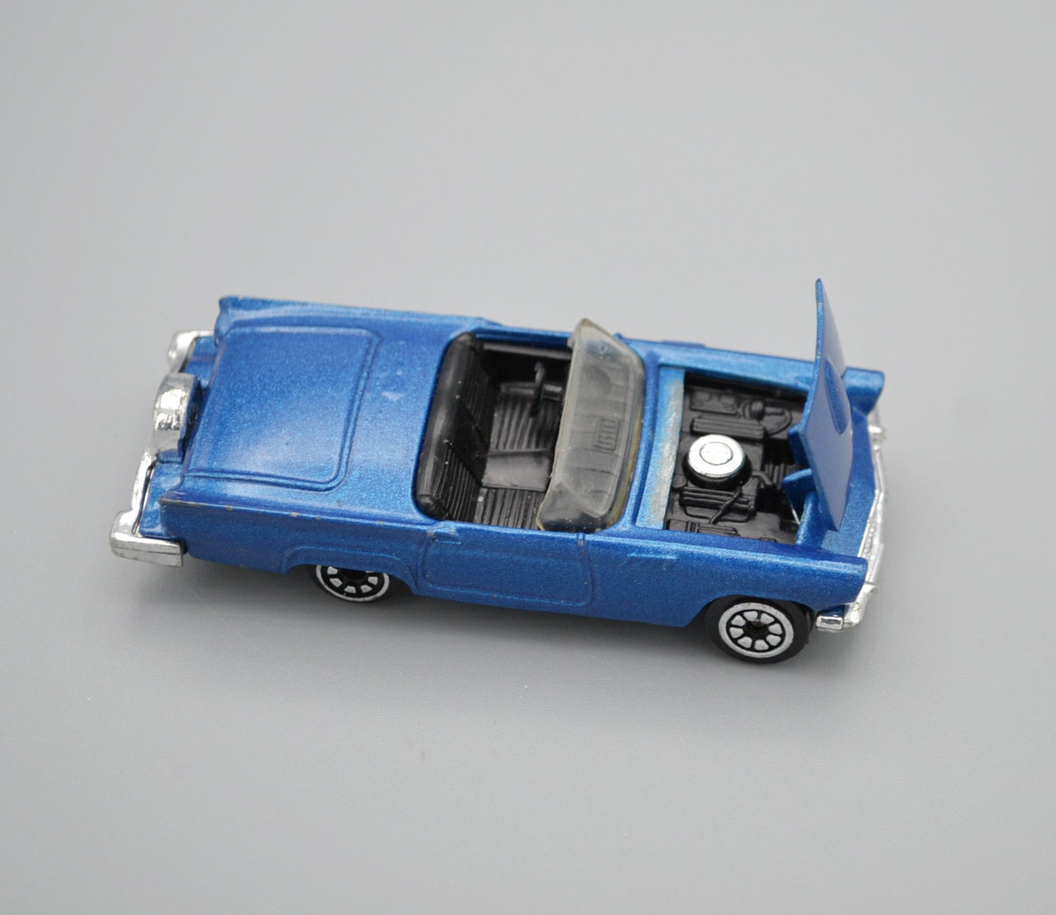 Vintage Hot Wheels Blue Metallic Ford Thunderbird Convertible Toy Car ...