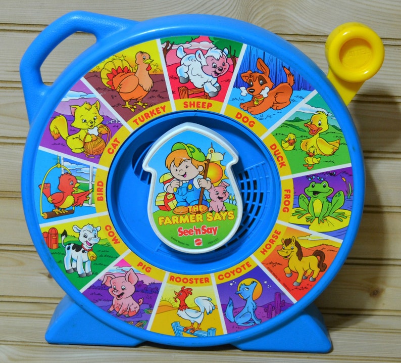 Vintage See N Say The Farmer Says 1989 Mattel Toddler Kids Toy | Etsy