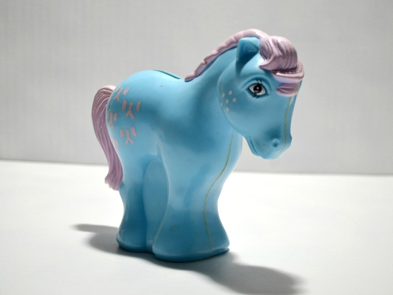 Vintage 1983 G1 My Little Pony Bank Hard Plastic Blue & Pink - Etsy