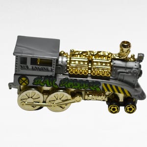 Vintage Hot Wheels Rail Rodder Train Engine Gold Gray Etsy Denmark