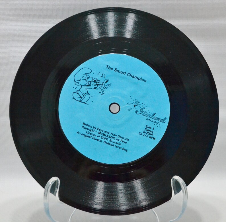 Vintage Smurf Book Record the Smurf Champion Read Along Book ...