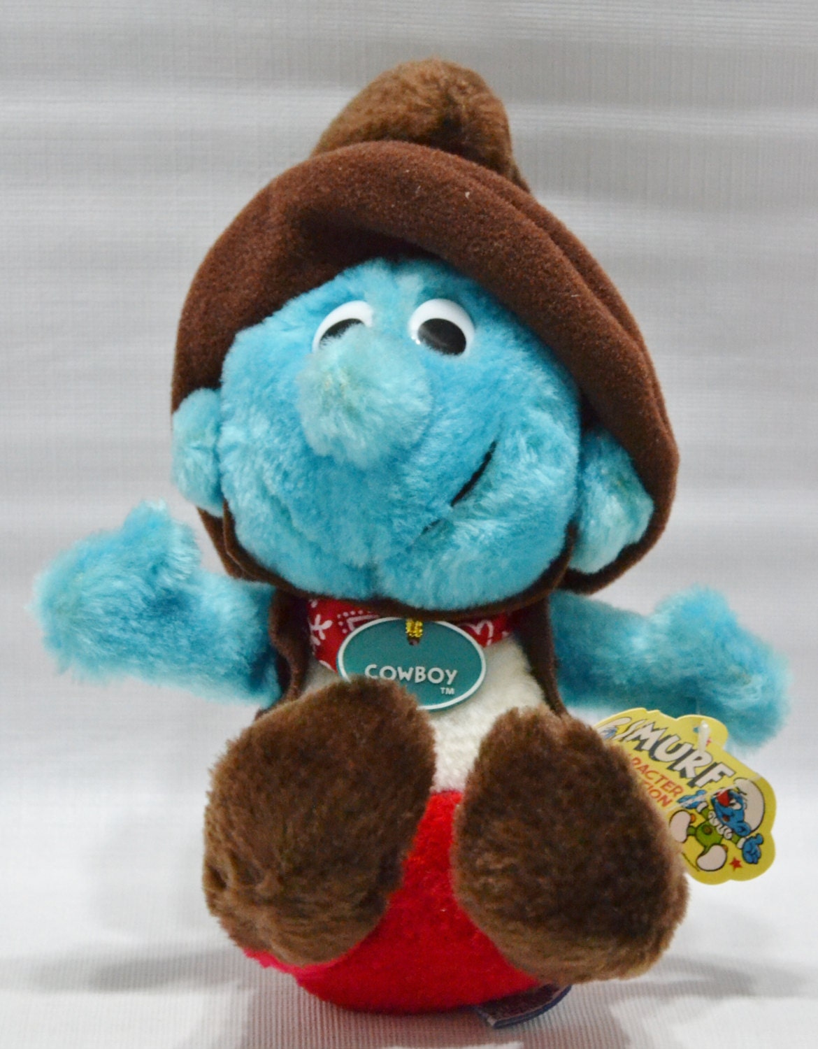 Cowboy Smurf Plush Toy - Stuffed Toy - Smurf Character Collection ...