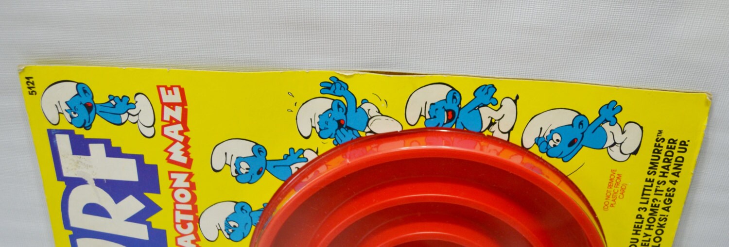 Vintage Smurf A-maze-ing Action Maze 1980s Smurfette Papa - Etsy