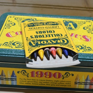 Vintage Crayola Collector's Color Tin 1990s Limited Edition 72 Crayons ...