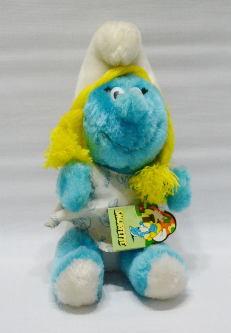 Vintage Smurfette Plush Toy - Smurfette Doll - 1981 - Original Tag ...