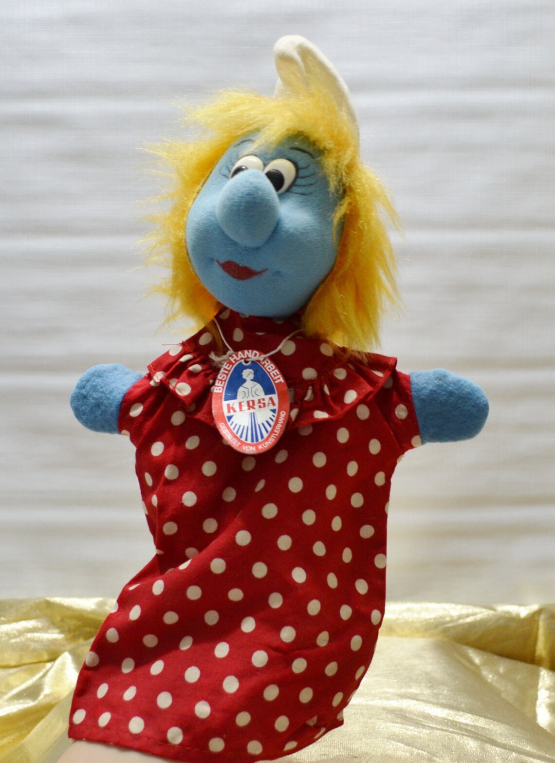 Vintage German Kersa Smurfette Smurf Hand Puppet With Tag - Etsy