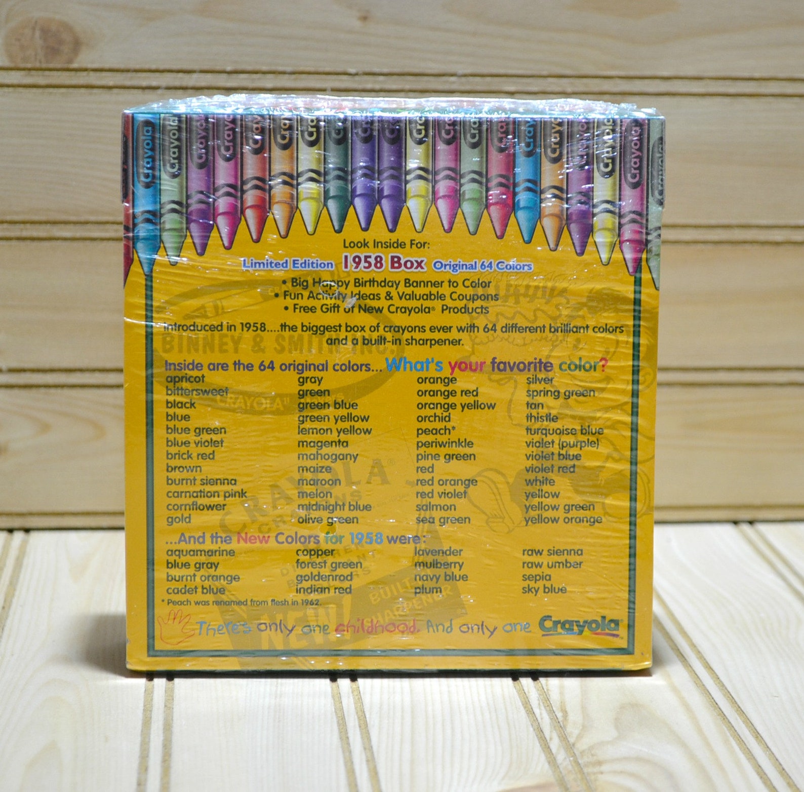 Vintage 40th Birthday Crayola Crayons 64 Box Limited Edition Retro 1958 ...