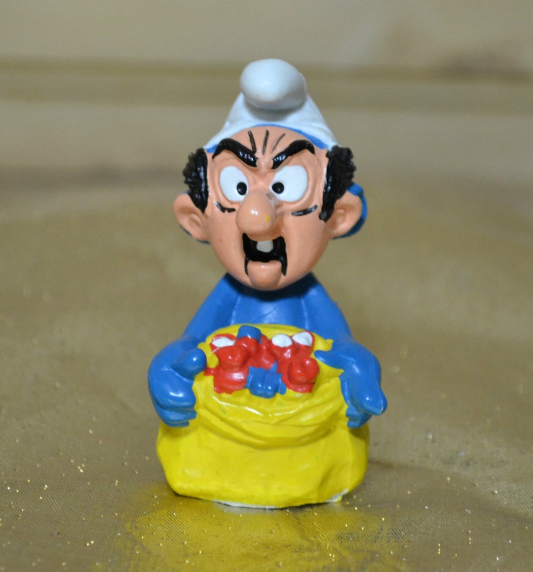 Vintage Smurf Gargamel Mask Smurf 1984 Applause Schleich Portugal ...
