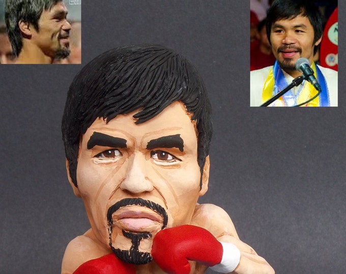 Manny Pacquiao Boxing Champion Caricature Sculpture Sports Miniature - Etsy