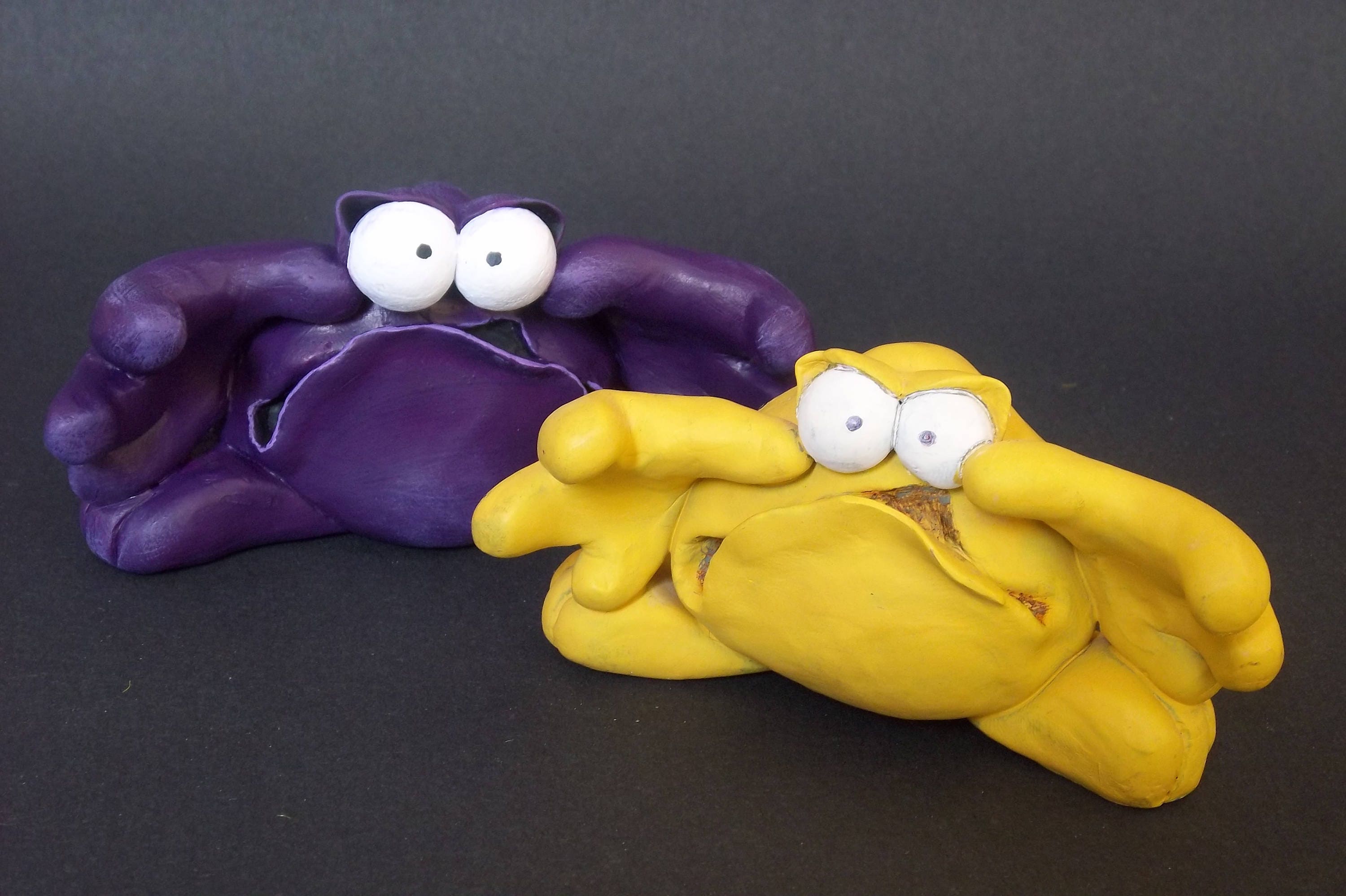 Yellow Monster Clay Cartoon Figure Sculpture Collectable Model - Etsy