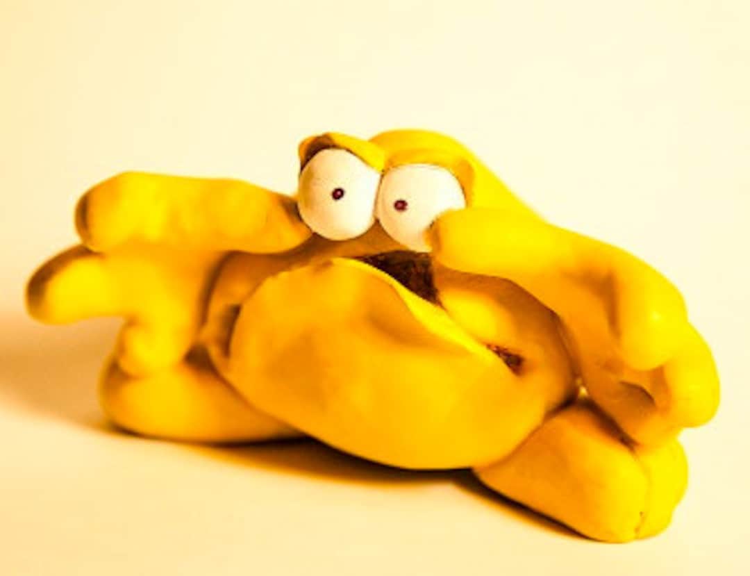 Yellow Monster Clay Cartoon Figure Sculpture Collectable Model - Etsy