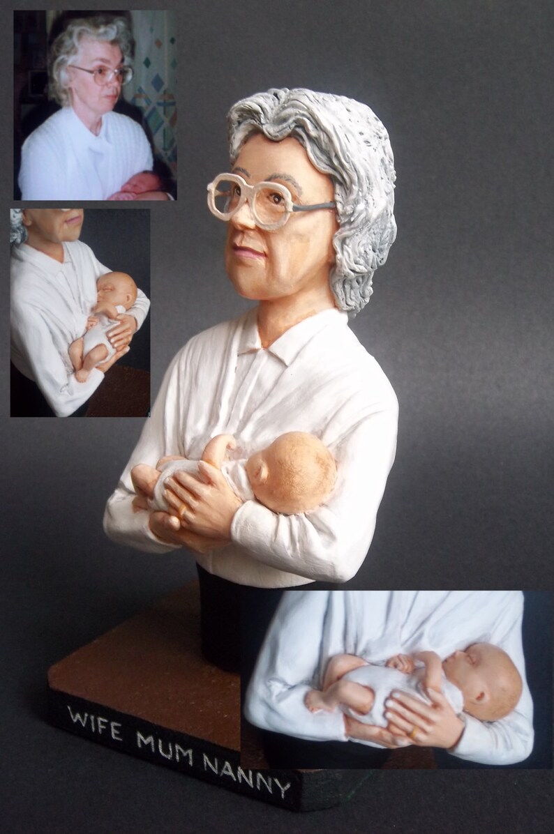 Grandmother and Baby Custom Sculpture Mother's Day Keepsake - Etsy