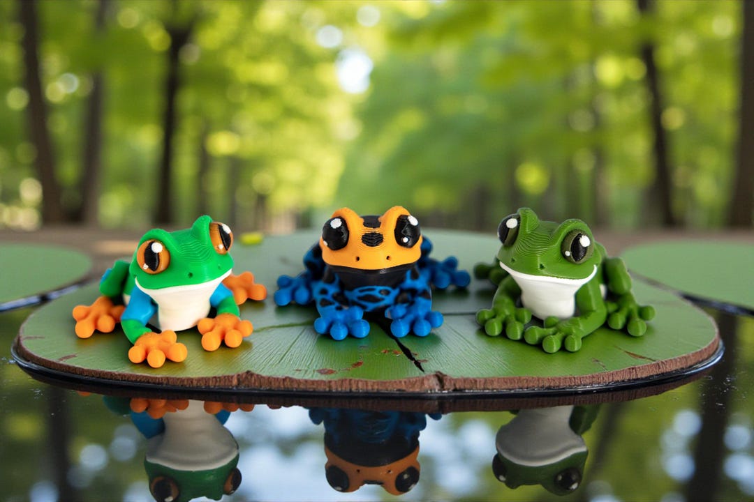 Mini Magnetic Frogs – 3D Printed Cute Frog Magnets – Fun Desk Toy ...