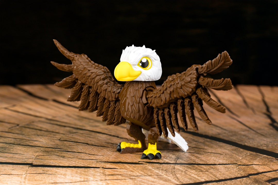 Cute Flexi Bald Eagle - 3D Printed - Etsy