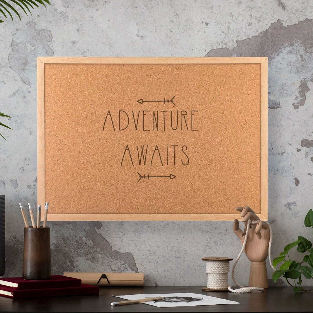 Adventure Awaits Cork Board - Hiking Pins Badge Patches Collection ...