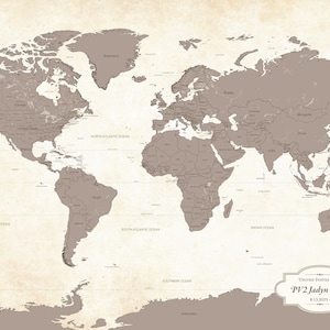 Personalized Military World Push Pin Map - Track Deployments, Active ...