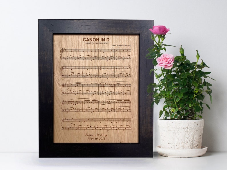 Wood Sheet Music Custom Wall Art - 5th or 6th Anniversary Gifts Idea - Etsy