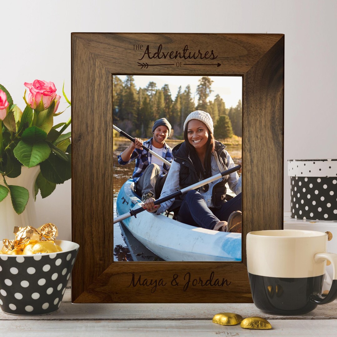 Personalized Walnut Wood Engraved Photo Frame - the Adventures of Frame ...