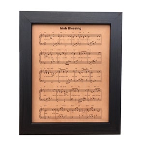 Personalized Leather Sheet Music Art, Engraved 3rd or 9th Anniversary ...