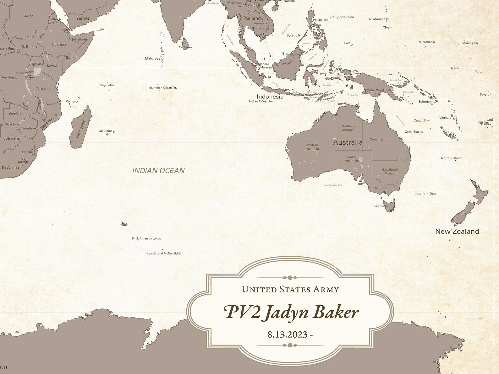 Personalized Military World Push Pin Map - Track Deployments, Active ...