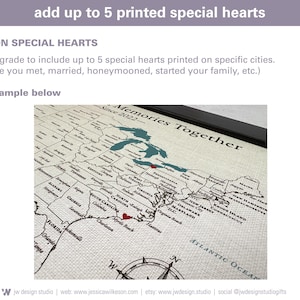 Personalized Cotton Push Pin USA Map, 2nd Anniversary Gift, DIY ...