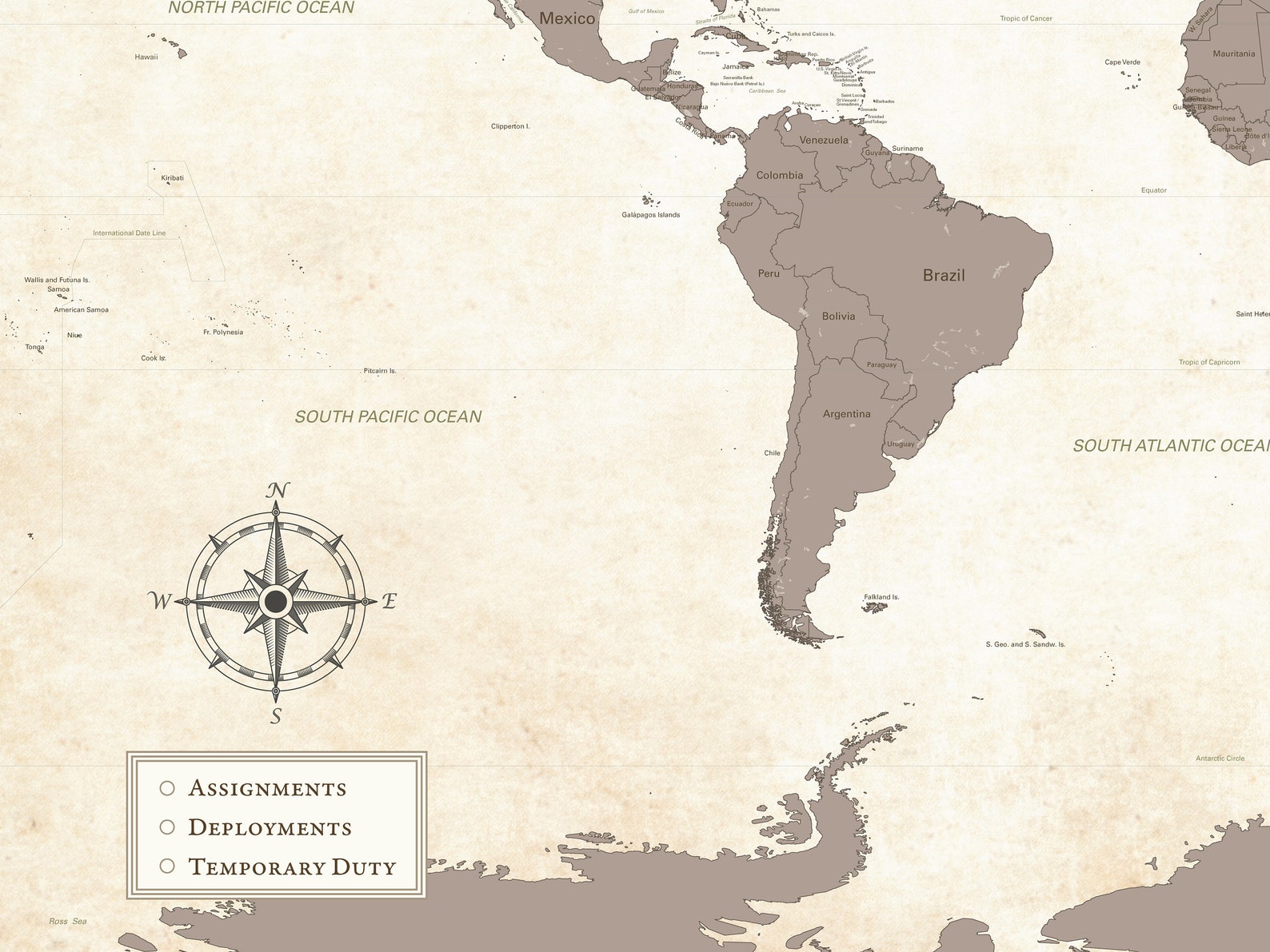 Personalized Military World Push Pin Map - Track Deployments, Active ...