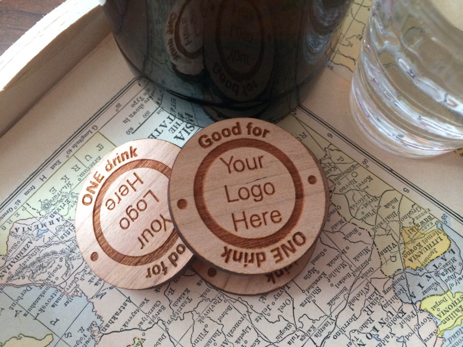 Wooden Drink Tokens Bar Promotional Items Bar Tokens - Etsy