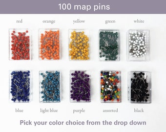 Push Pin Map - Etsy
