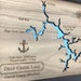 Custom Wood Lake Map Art - YOUR Lake Choice, Unique 5th Anniversary ...