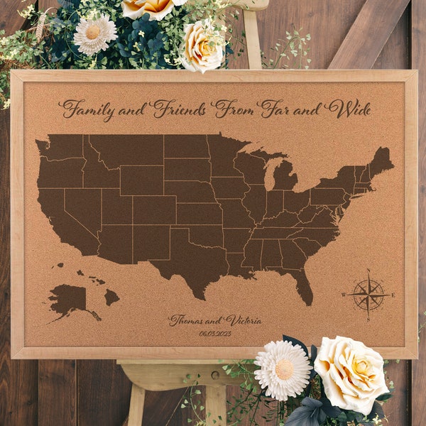 Map Guest Book - Etsy