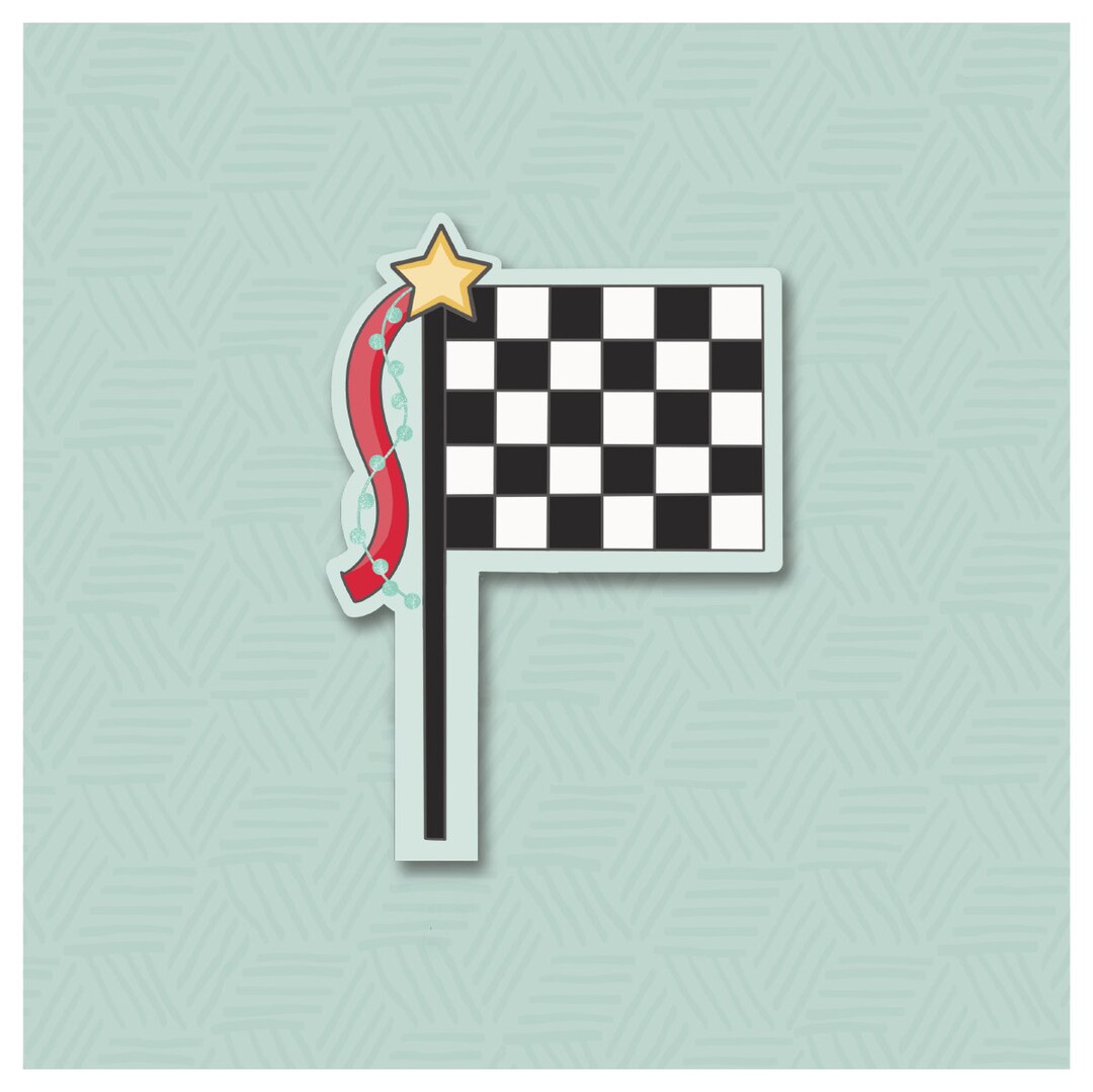 Streamer Race Flag Cookie Cutter - Etsy