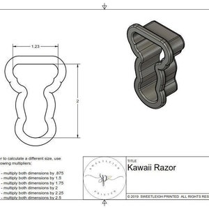 Kawaii Razor Cookie Cutter - Etsy
