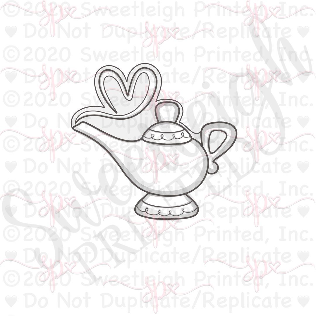 Valentine Genie Lamp Cookie Cutter - Etsy