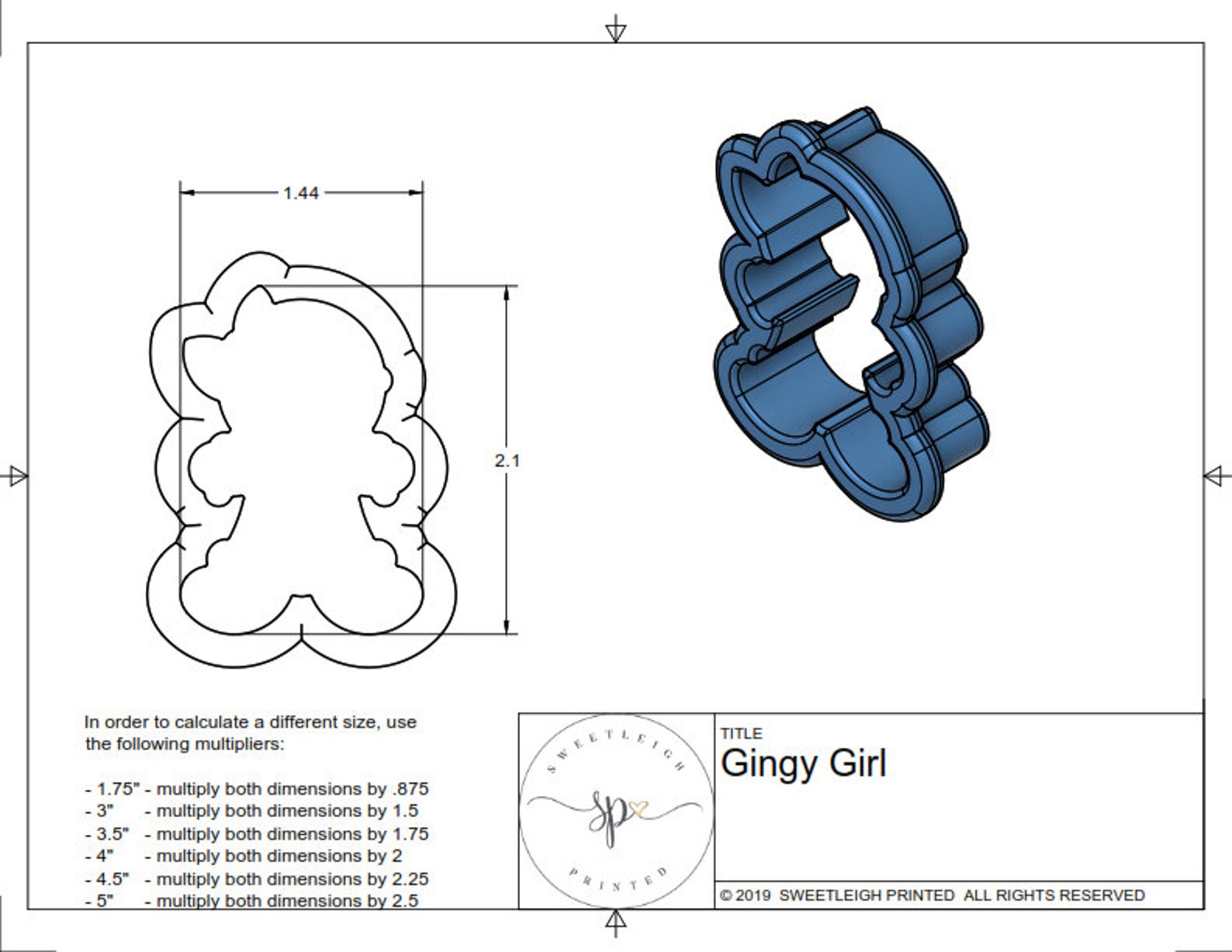 Gingy Girl Cookie Cutter | Etsy