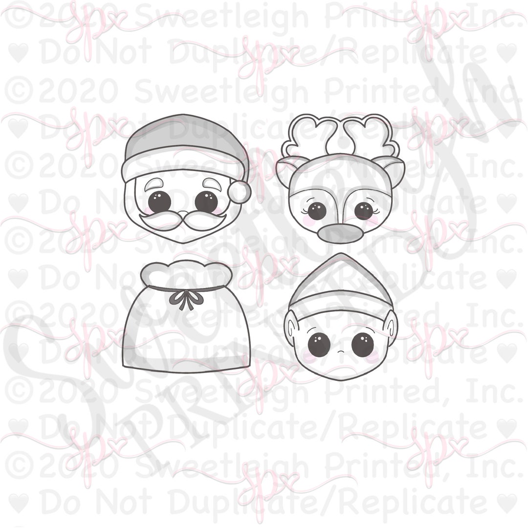 Santa Mini Set Cookie Cutter - Etsy