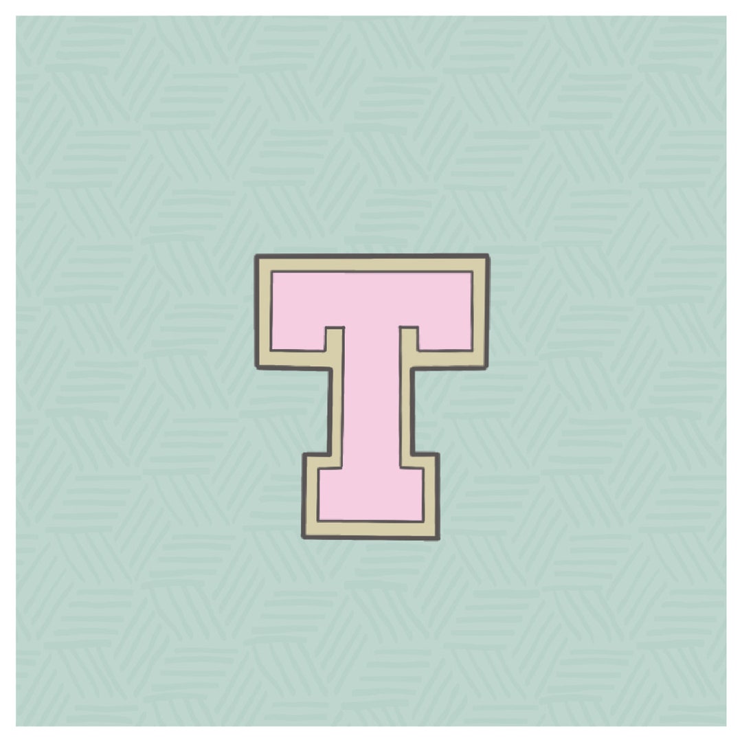 Varsity Letter T Cookie Cutter - Etsy