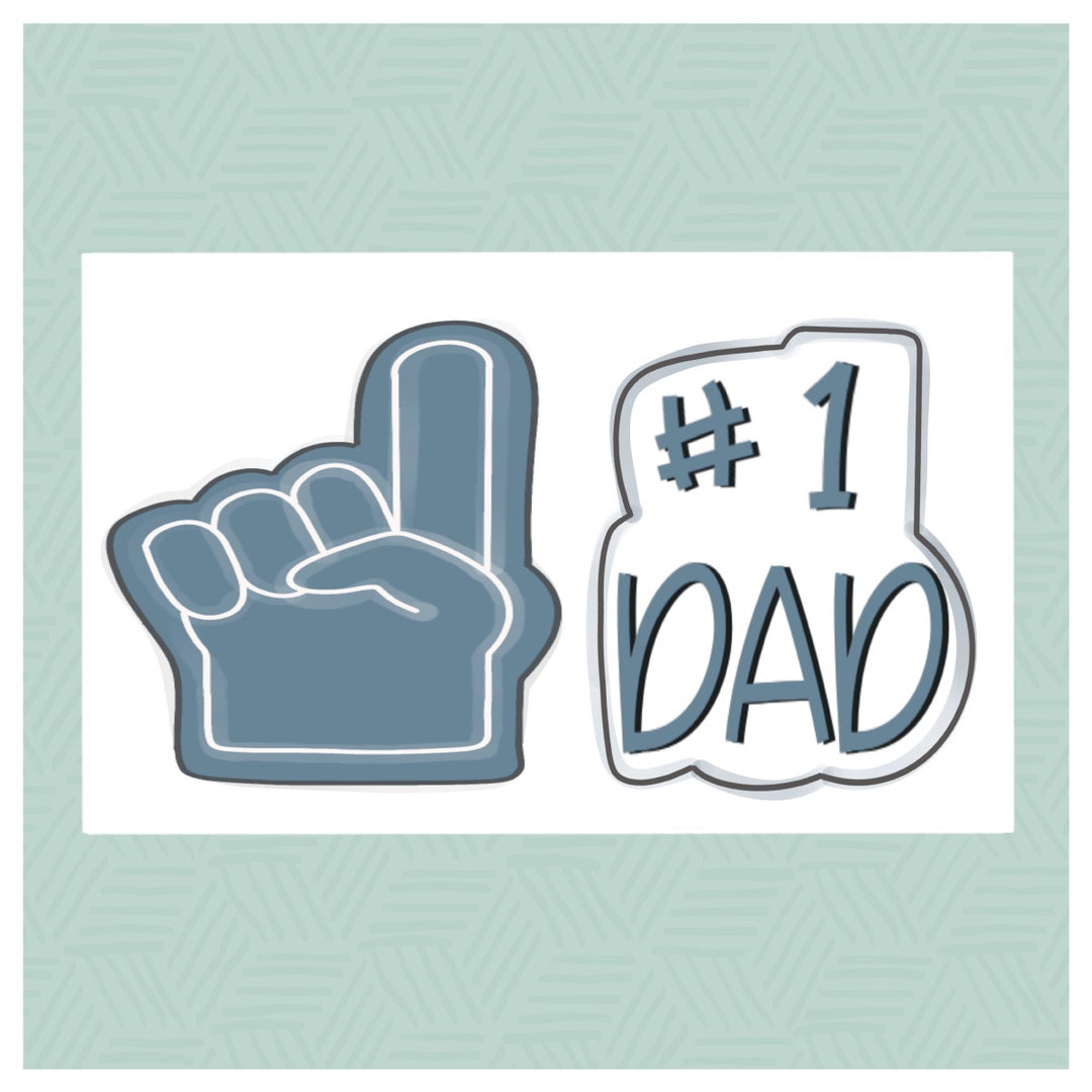 Number 1 Dad 2 Piece Cookie Cutter Set - Etsy