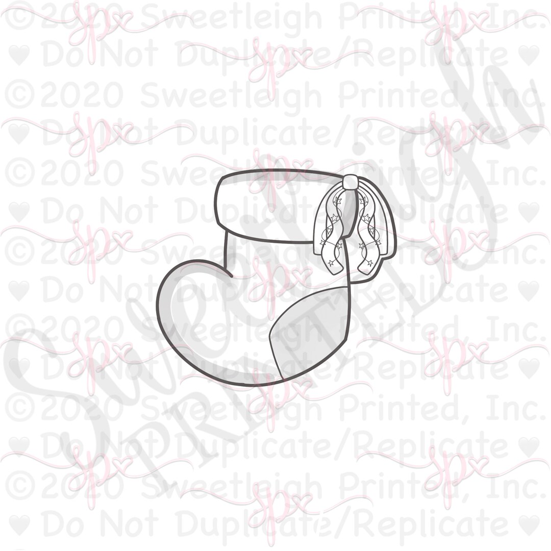 Streamer Stocking 1 Cookie Cutter - Etsy