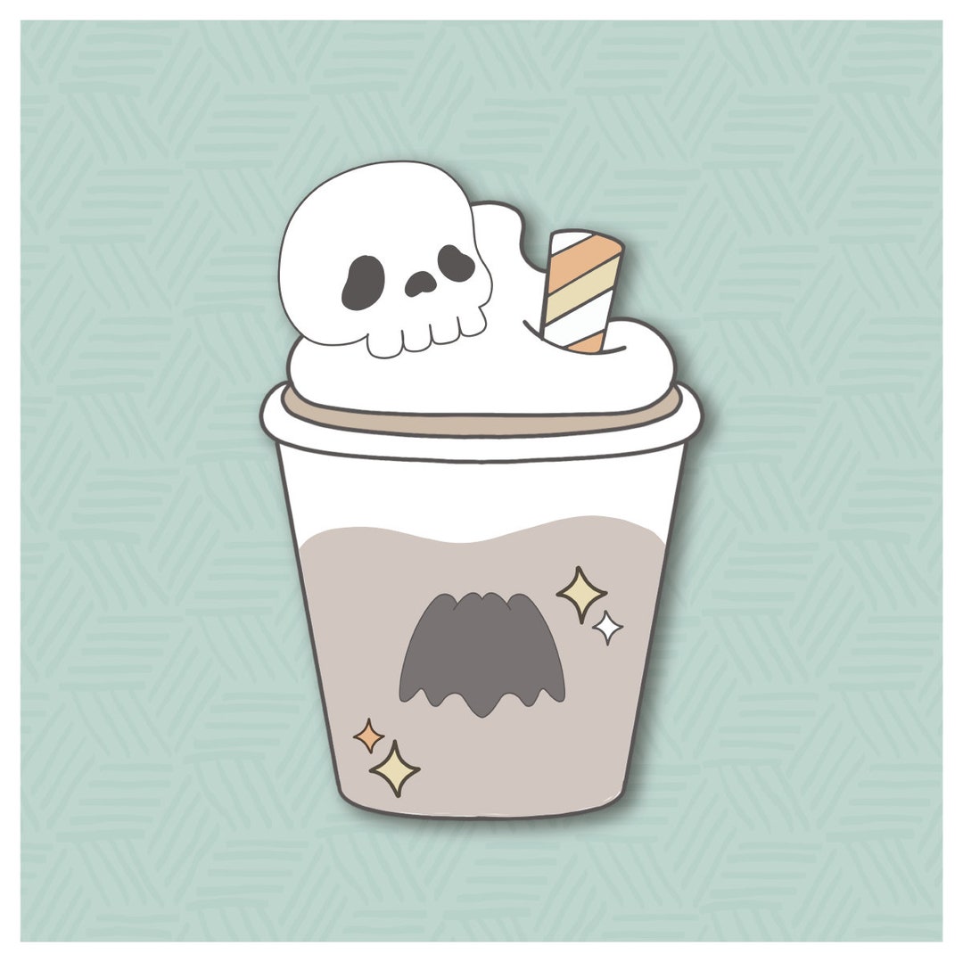 Skull Latte Cookie Cutter - Etsy