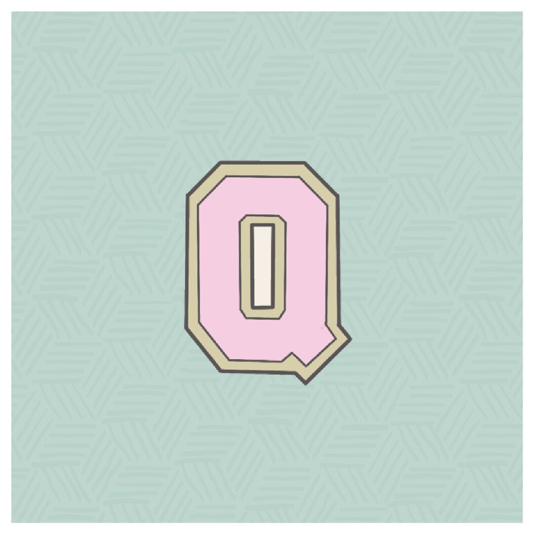 Varsity Letter Q Cookie Cutter - Etsy