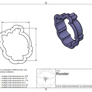 Rooster Cookie Cutter. Chick Cookie Cutter. Turkey Cookie - Etsy