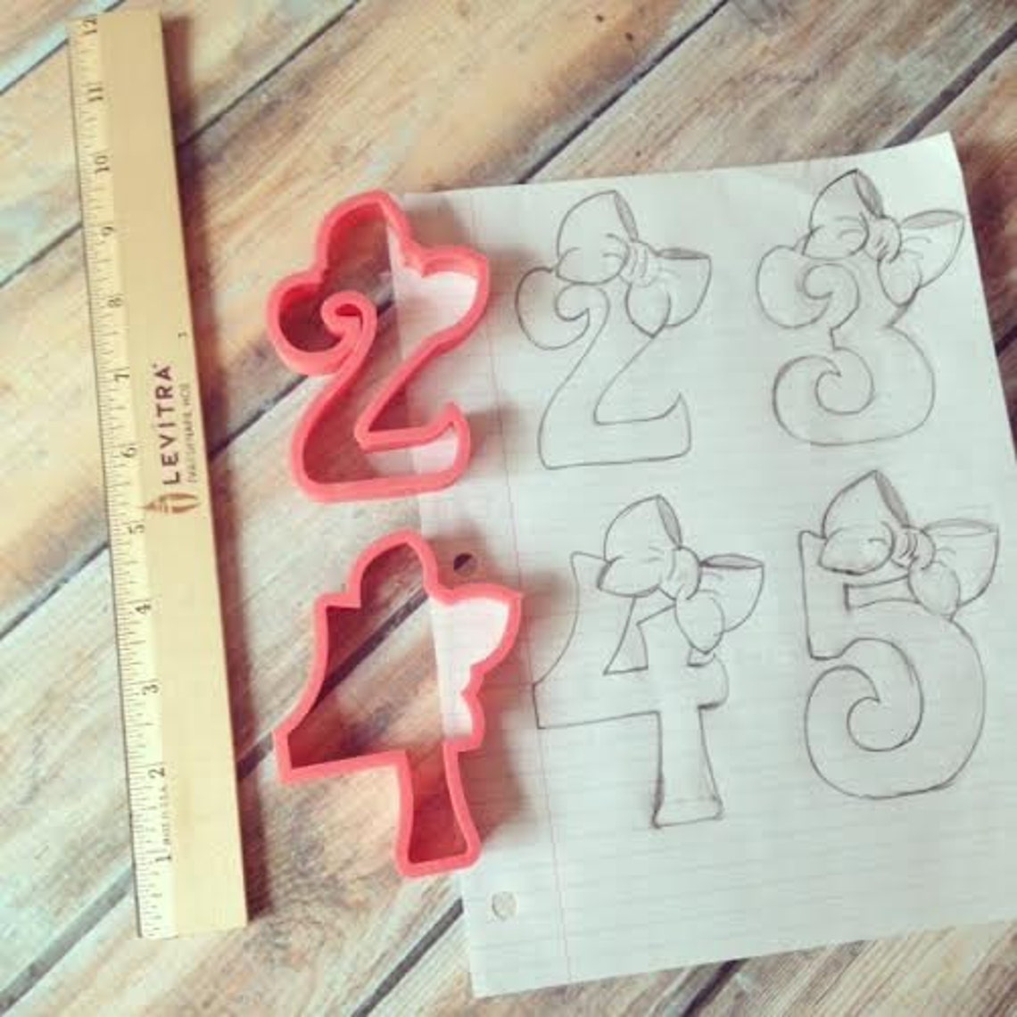 Girly Numbers Cookie Cutter | Etsy