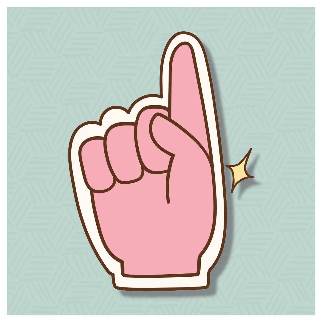 Sparkly Foam Finger Cookie Cutter - Etsy