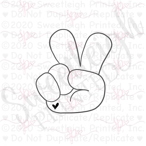 Peace Hand Cookie Cutter - Etsy