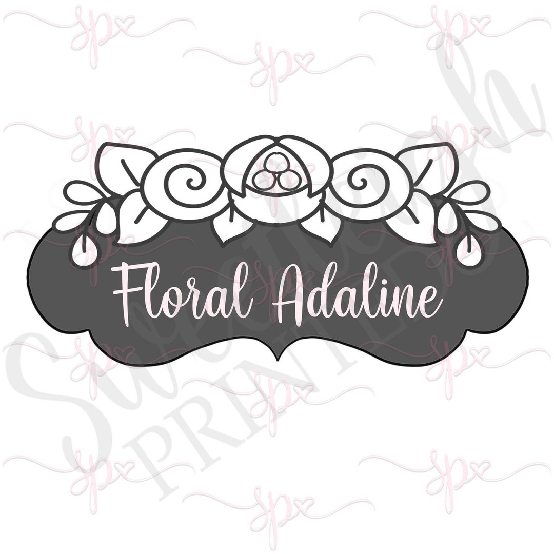 Floral Adaline Plaque Cookie Cutter - Etsy
