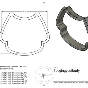 Gingy 3 Piece Set Cookie Cutters - Etsy