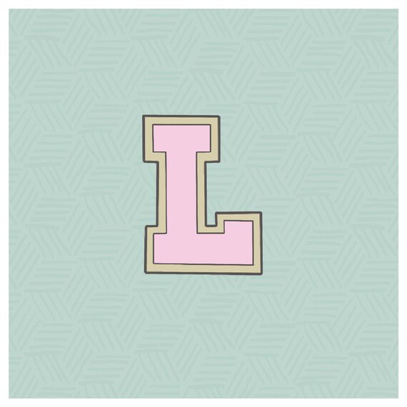 Varsity Letter L Cookie Cutter - Etsy