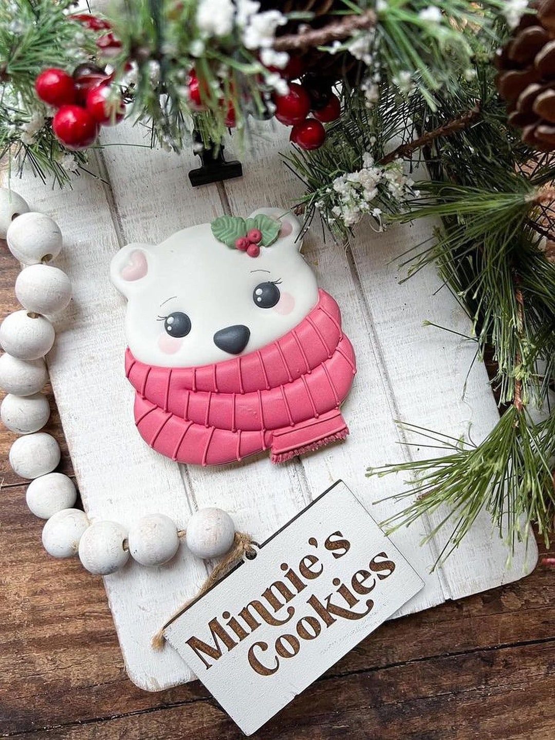 Merry Bear Cookie Cutter by Minniecakes - Etsy