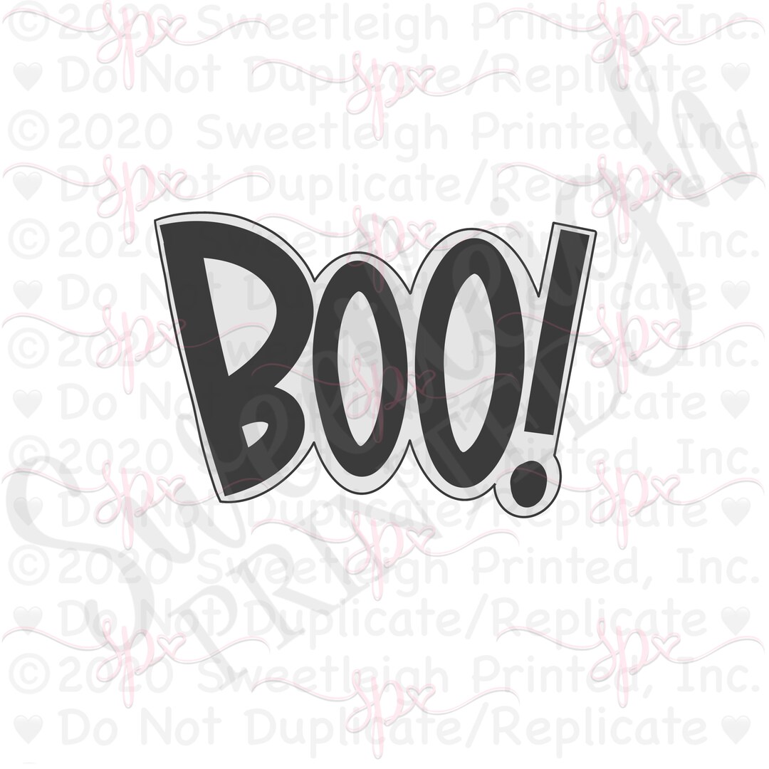 Boo Hand Lettered Cookie Cutter - Etsy
